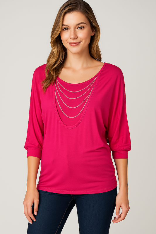 Glam Chain Detail Top – LTX Sportswear